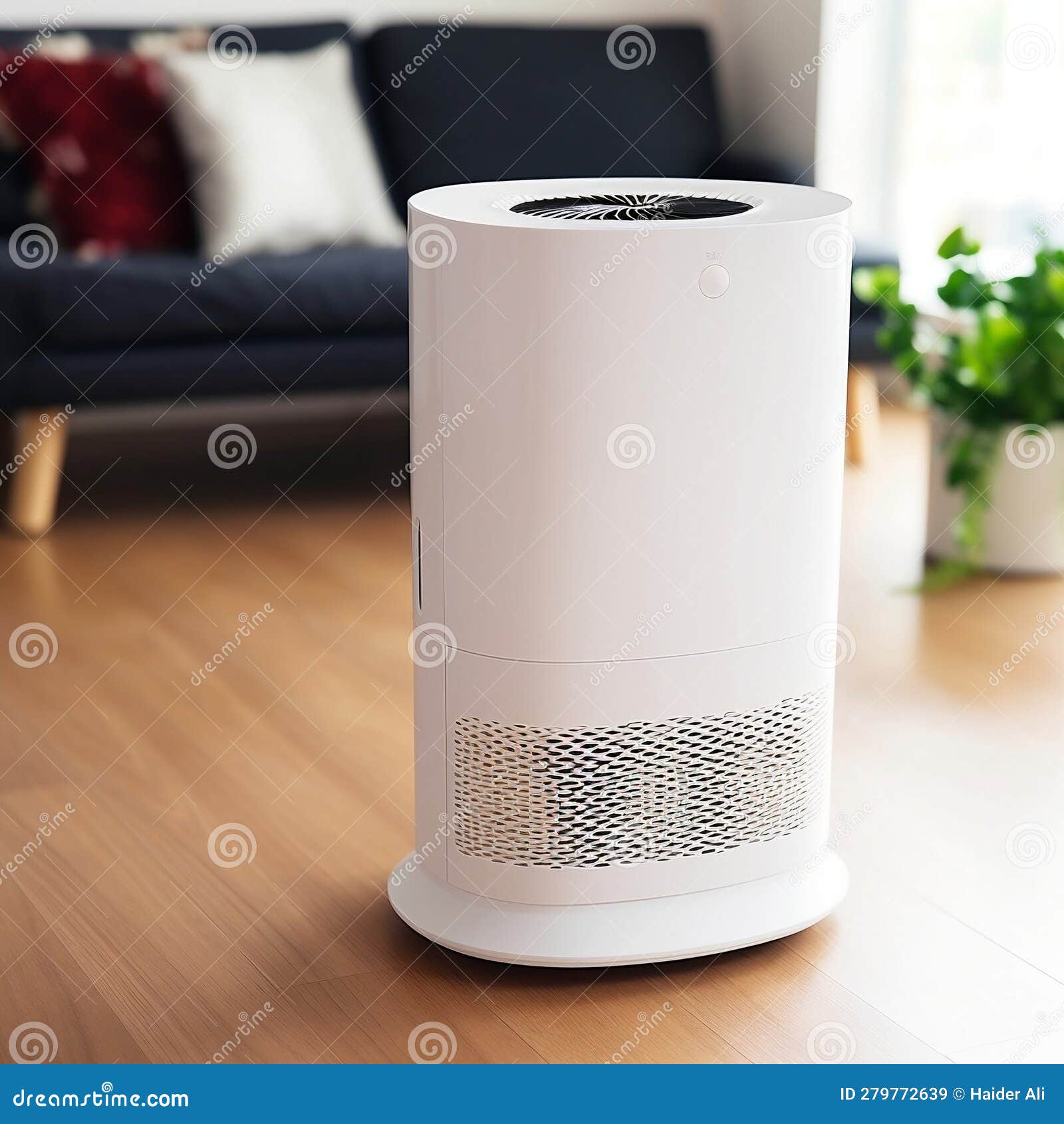 Clean and Fresh White Workplace Room with Air Purifier and Filter ...