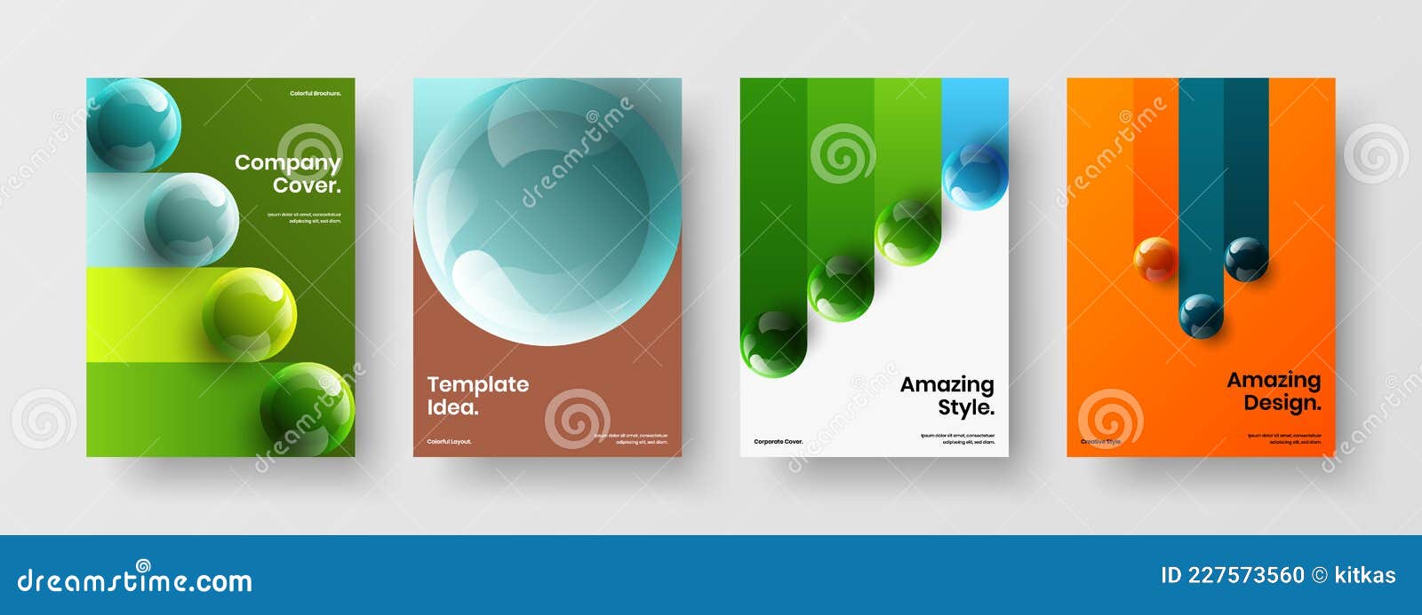 Clean Front Page Design Vector Concept Bundle Stock Vector ...