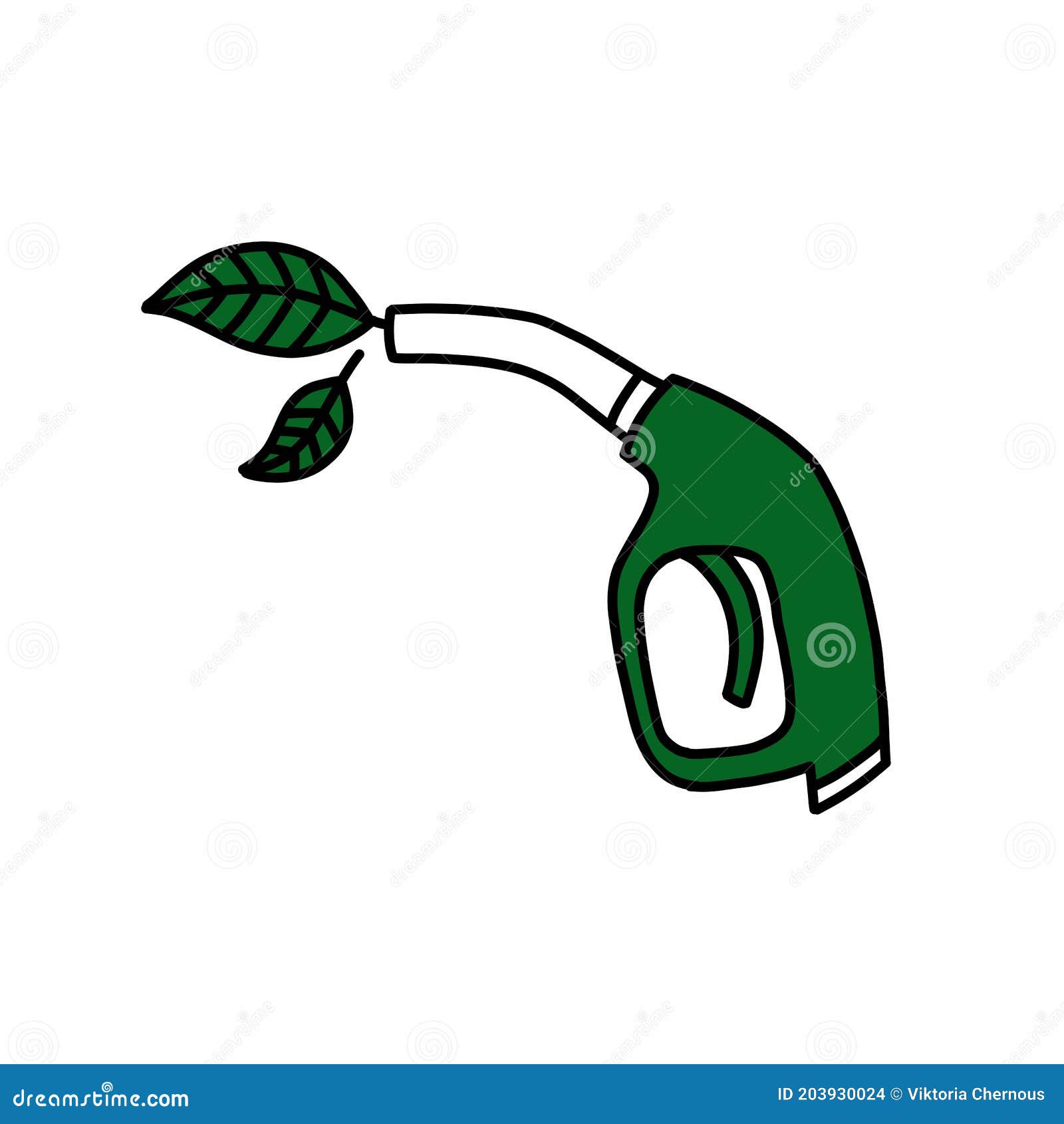 Clean Fuel Doodle Icon, Vector Color Illustration Stock Illustration ...