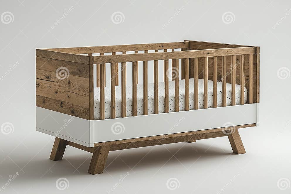 Clean and Functional Crib Design Showcases Height Adjustable Features ...