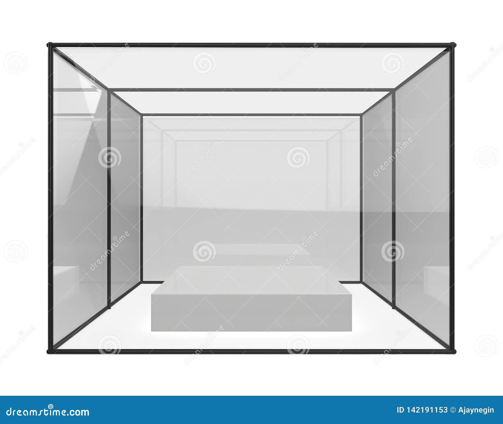 Empty modern showcase stock illustration. Illustration of exhibition ...