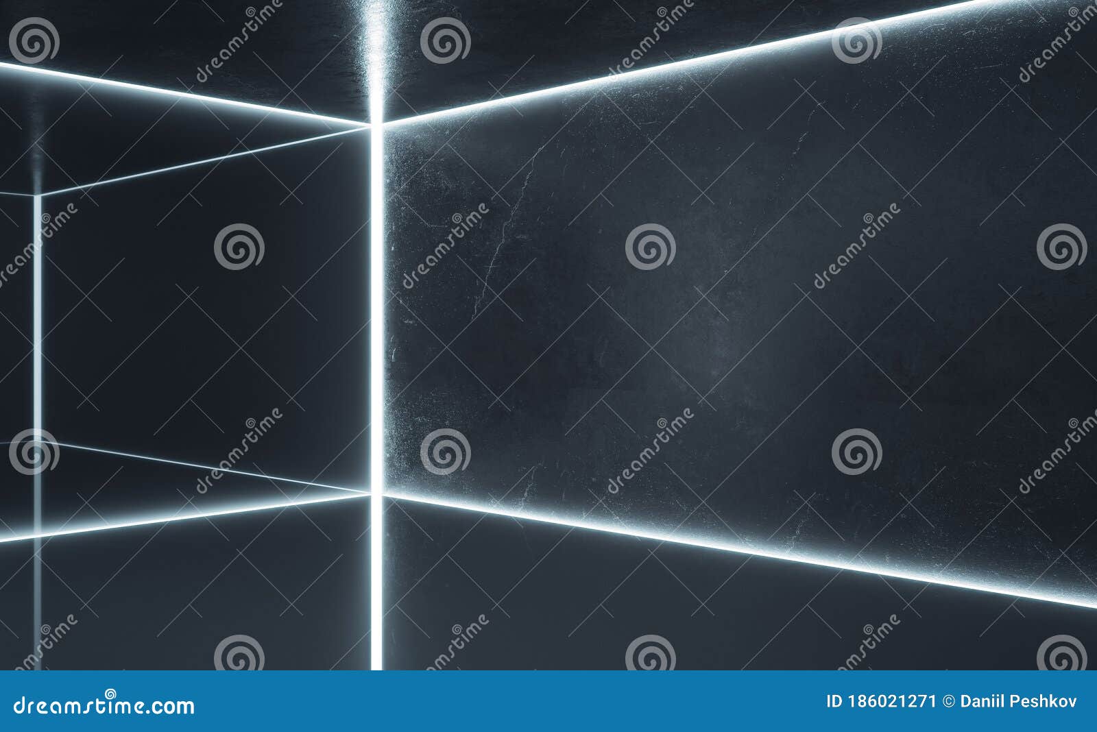 Clean gallery interior stock illustration. Illustration of building ...