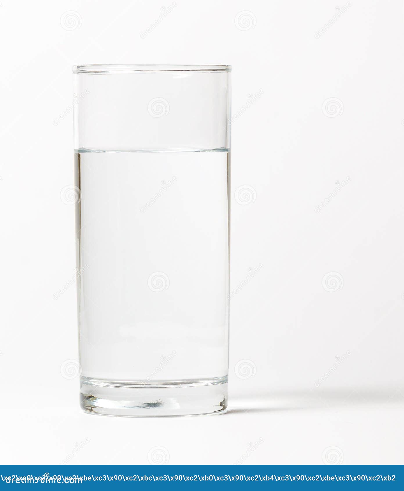 A Clean Glass Beaker with Water on a White Background. Side View Stock ...