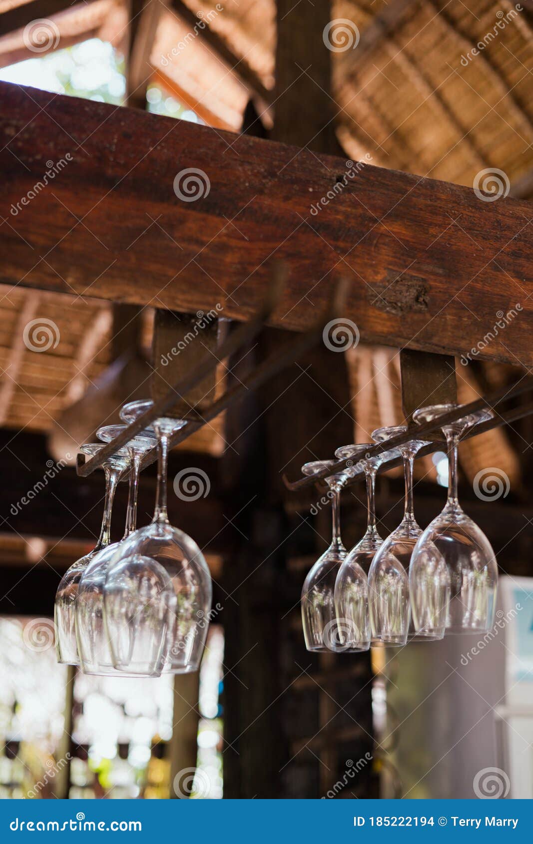 Clean Glasses are Kept in the Restaurant Stock Photo - Image of bocal ...