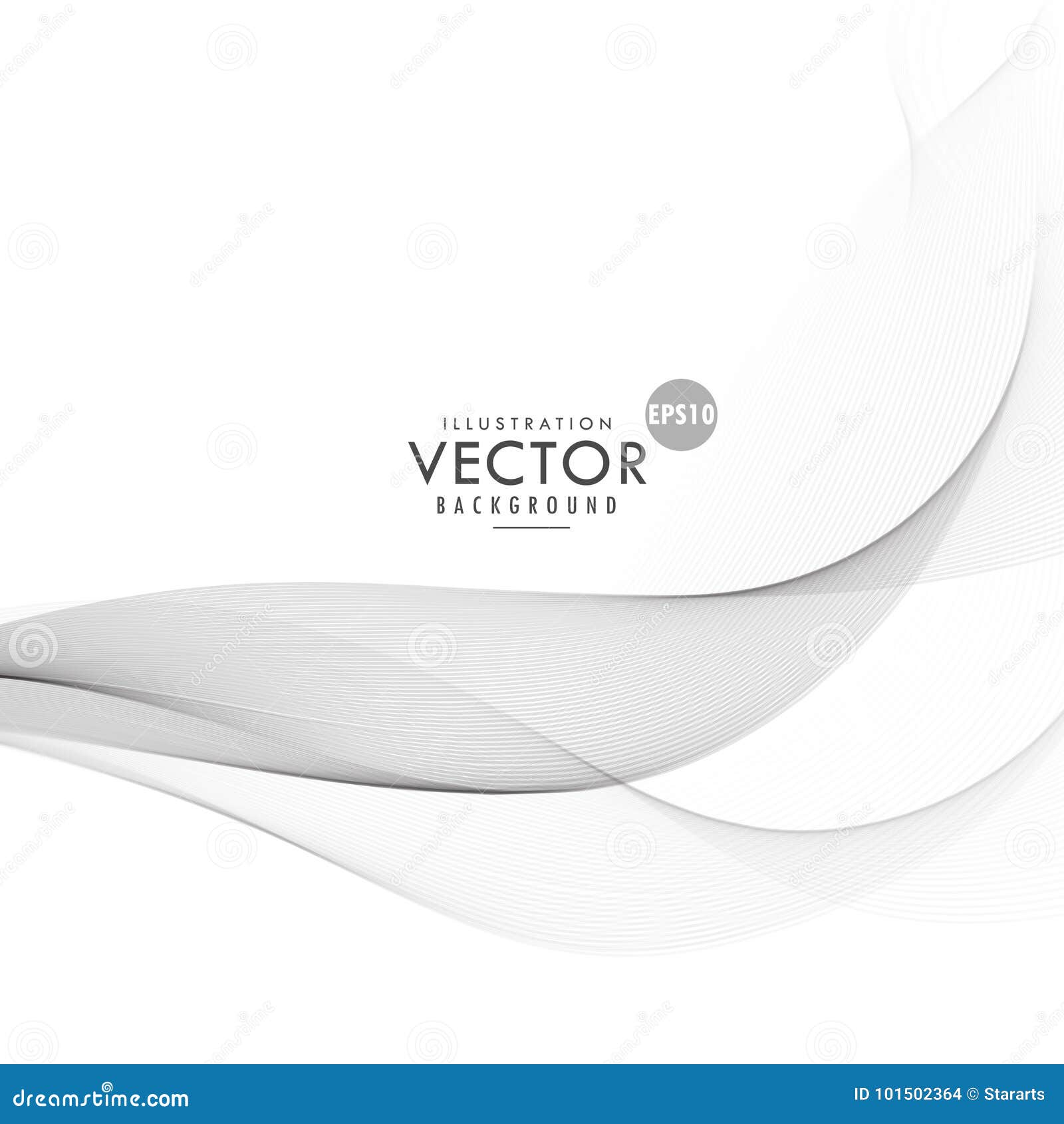 Clean Gray Wave Design on White Background Stock Vector - Illustration ...