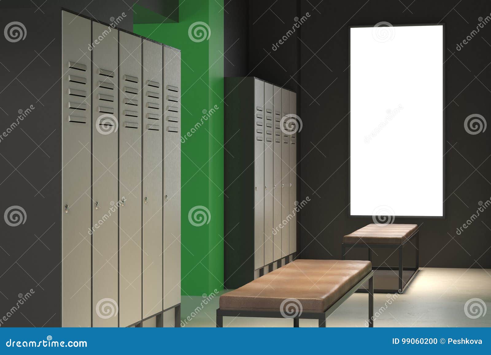 Clean green locker room stock illustration. Illustration of frame ...