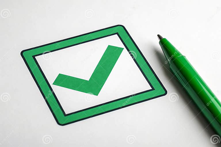 Green Tick Checkmark Icon for Checkbox Marker Symbol Stock Illustration ...