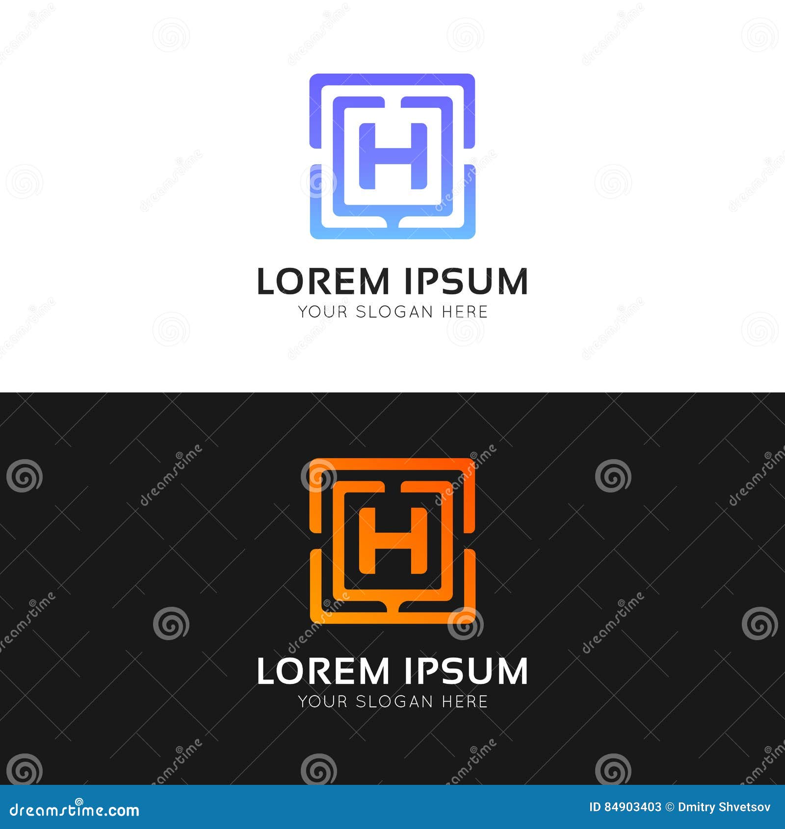 Clean H Letter Logo Sign Company Icon Vector Design Stock Vector ...