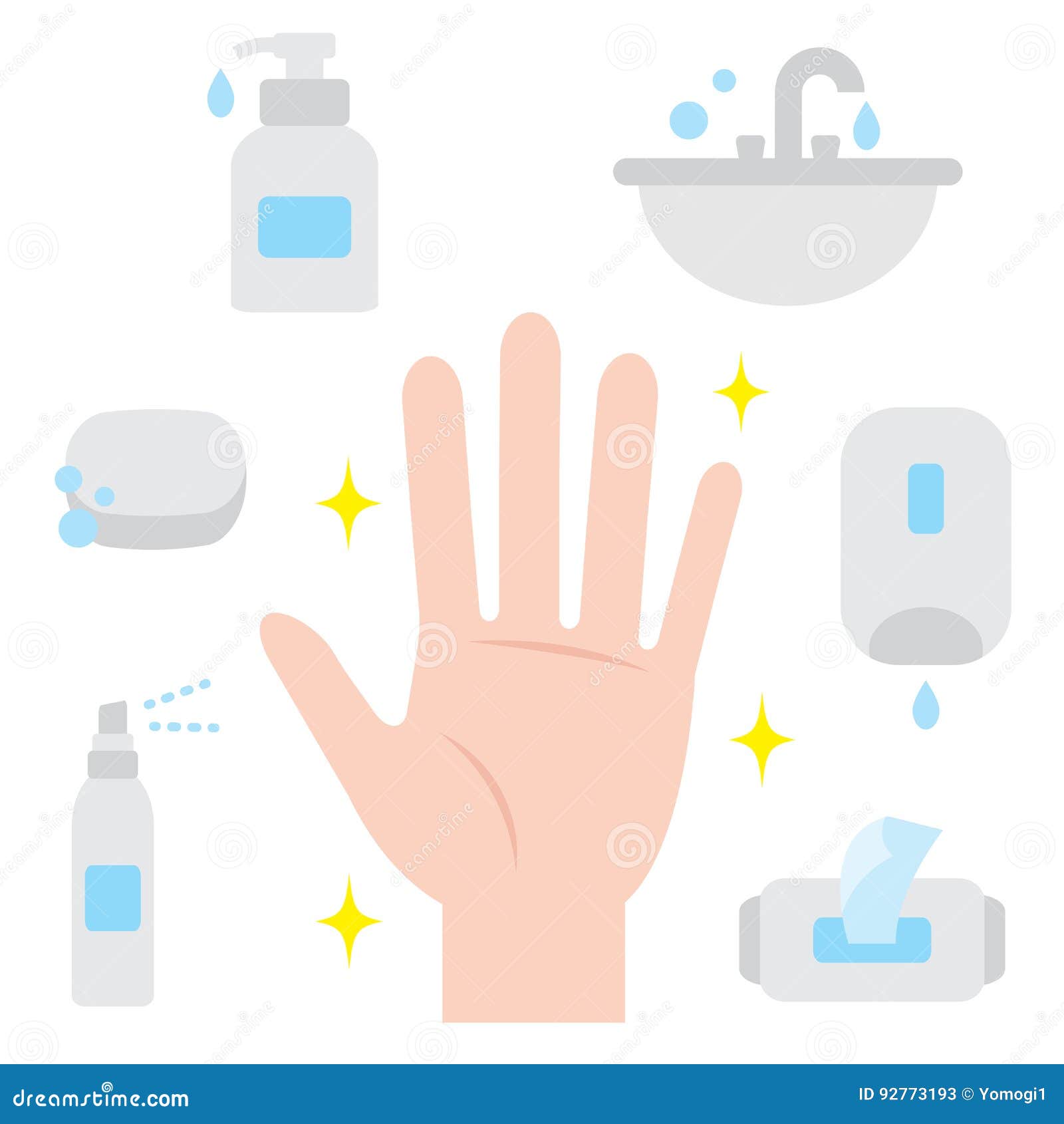 Clean hand. hand hygiene stock vector. Illustration of prevention ...