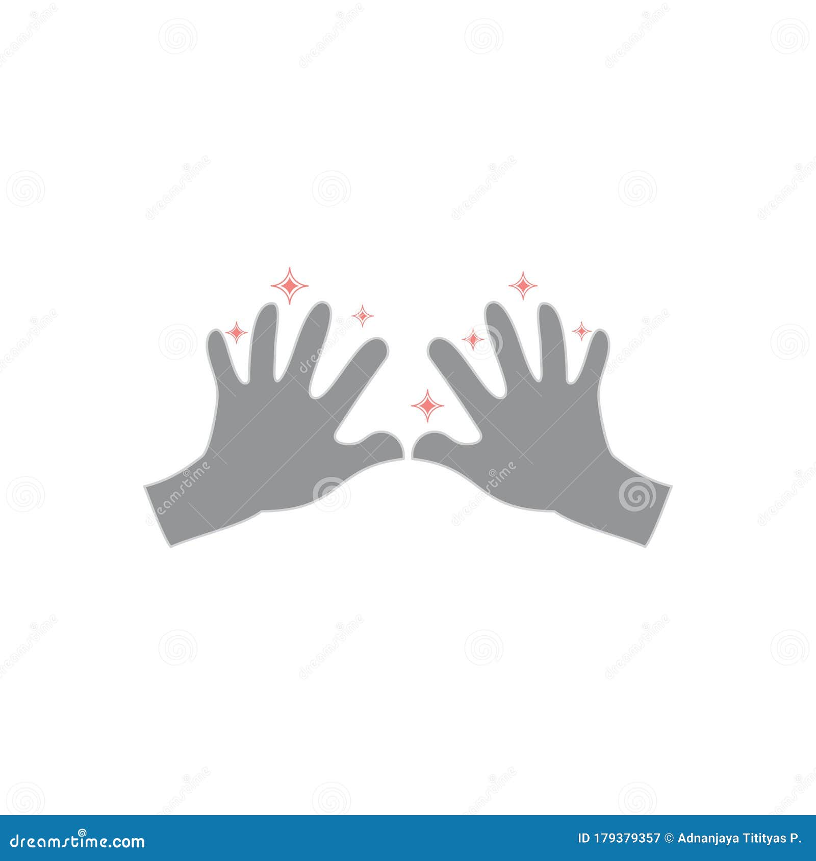 Clean Hand Symbol Decoration Vector Stock Vector - Illustration of ...