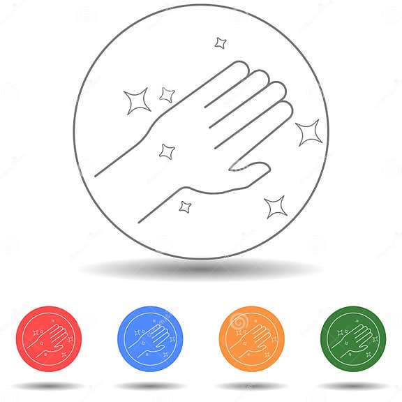 Clean Hand Vector Icon Isolated Background Stock Vector - Illustration ...
