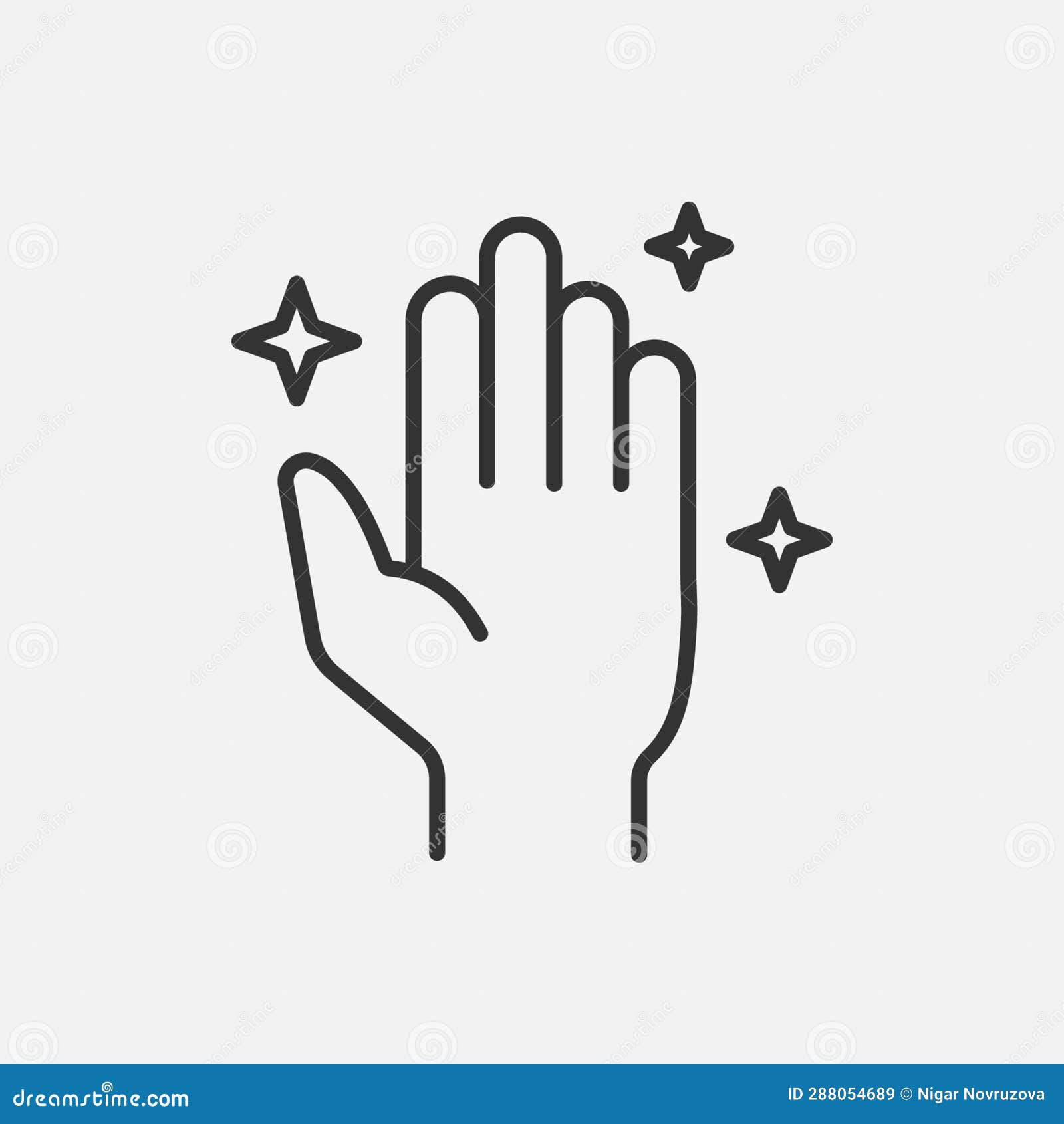 Clean Hands Icon Vector. Linear Style Sign for Mobile Concept and Web ...