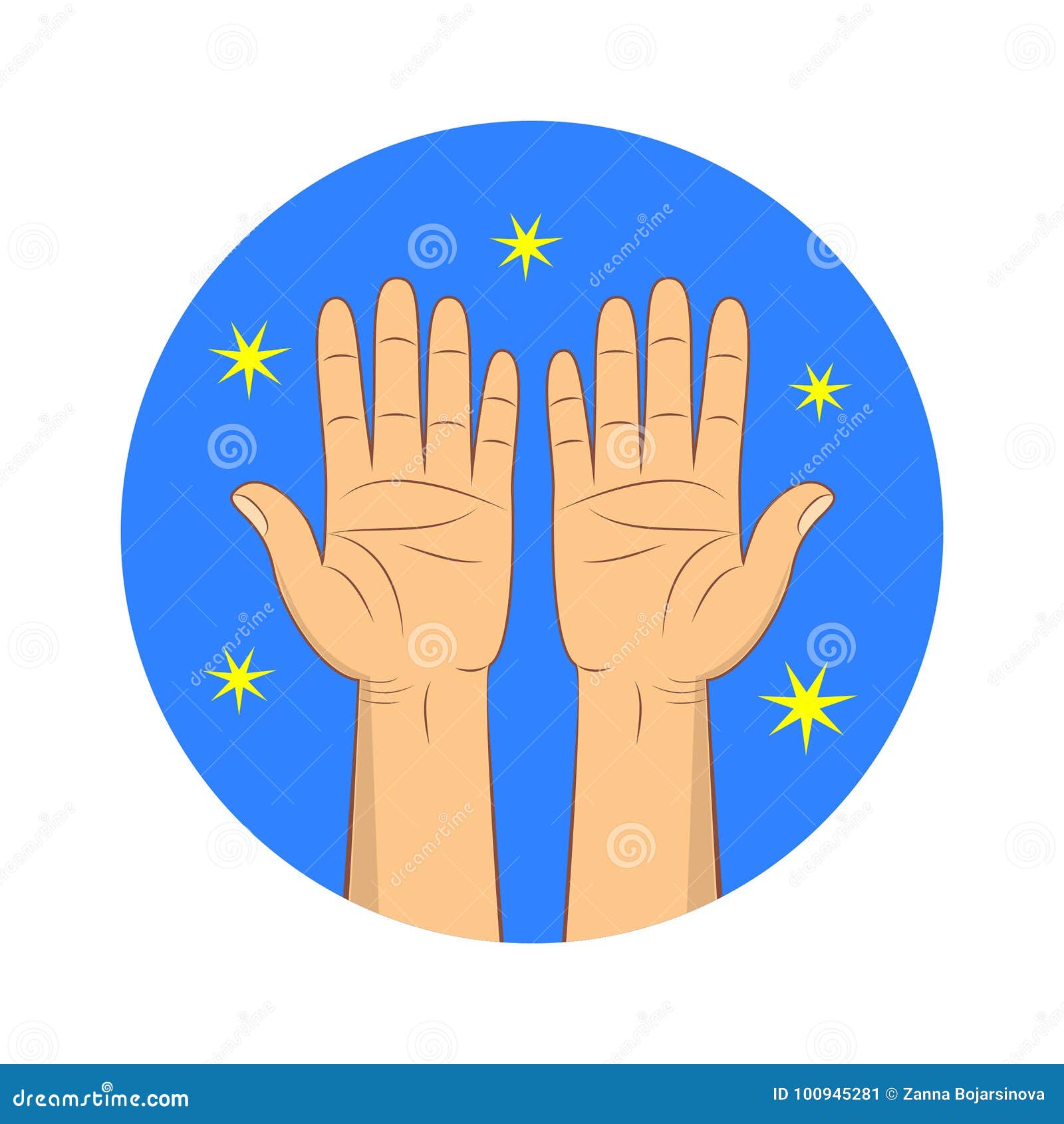 Set Of Clean Hands Colored Icon. Healthy Part Of The Free Upper ...