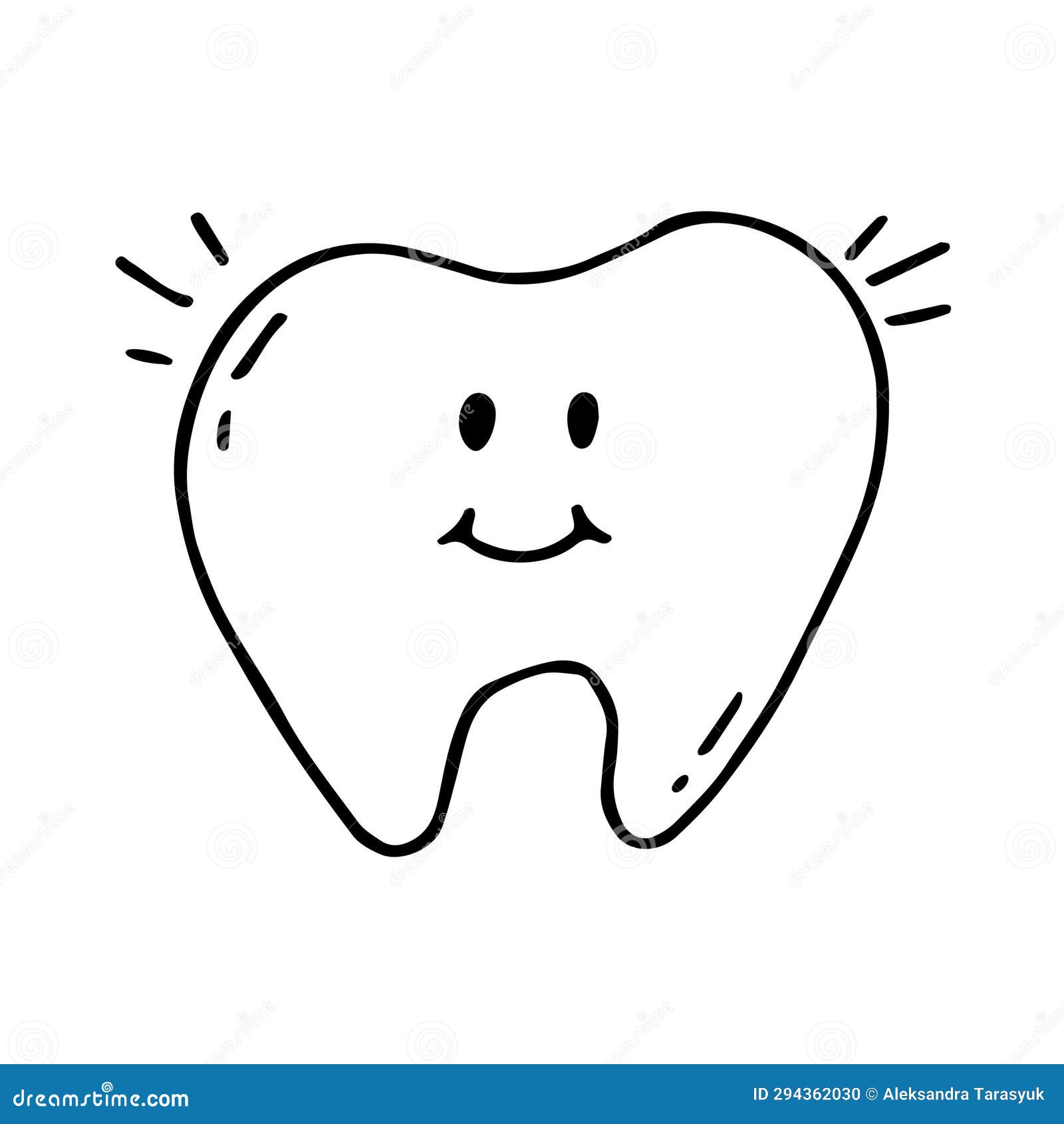 Clean Happy Tooth In Cartoon Style Vector Illustration | CartoonDealer ...