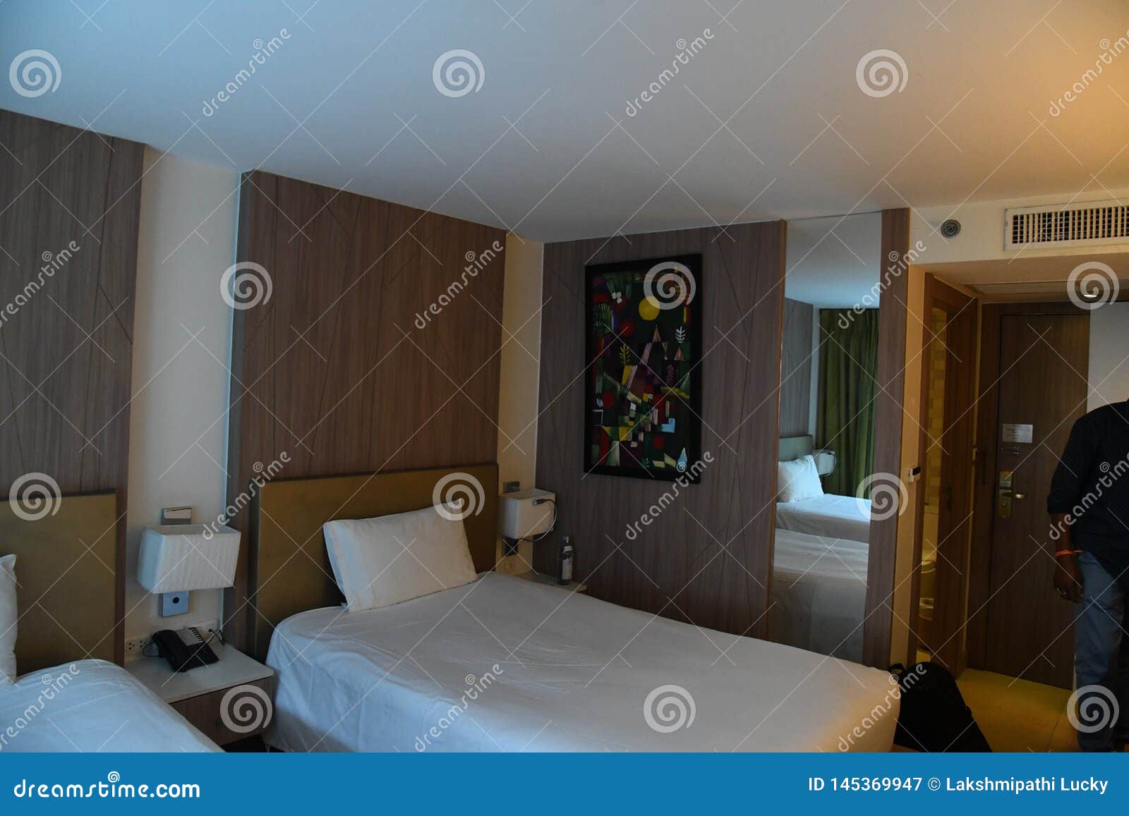 Clean hotel room stock image. Image of luxury, comfort - 145369947