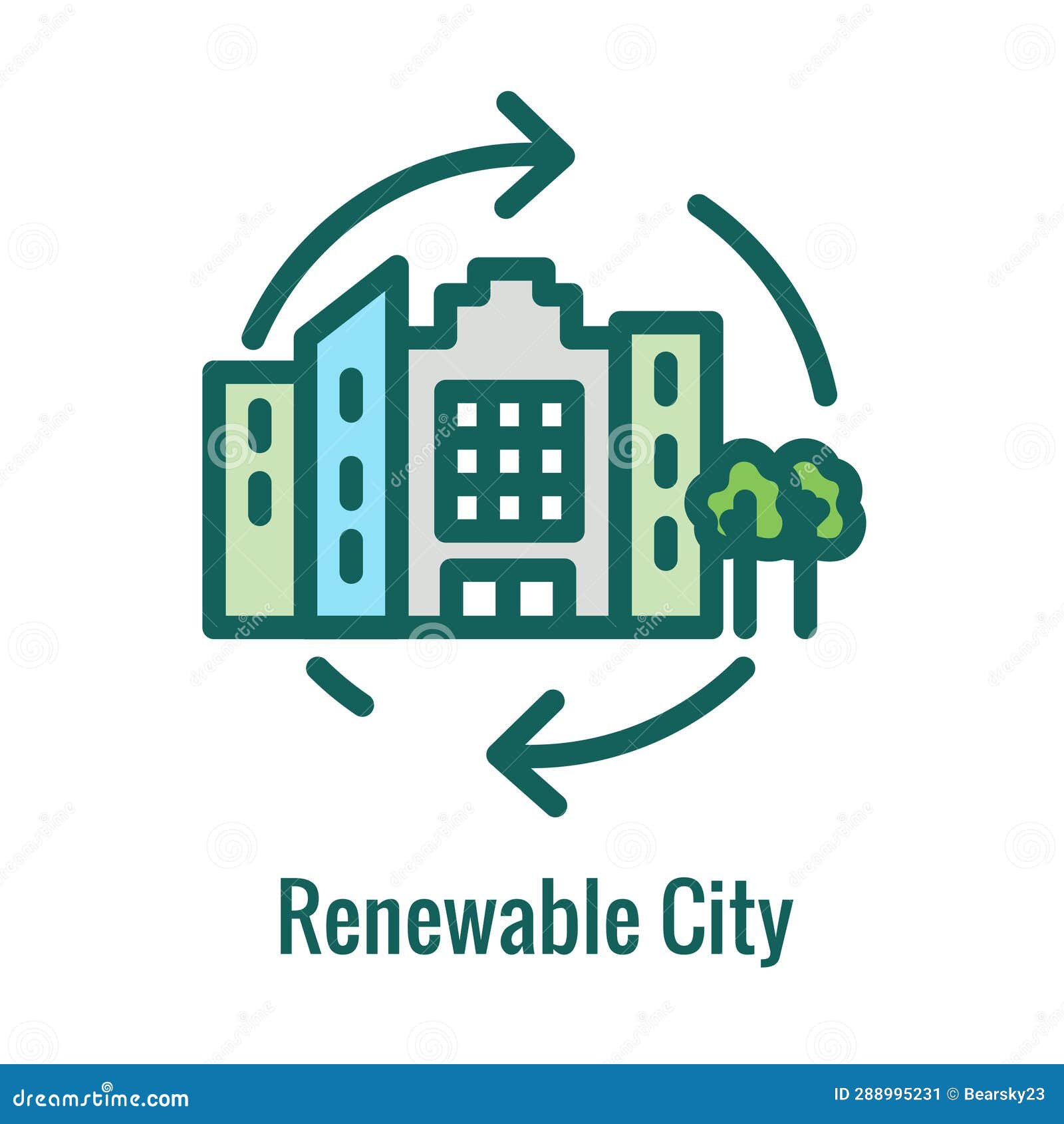 Clean Hydrogen Production As Green Energy Icon Set Stock Illustration ...