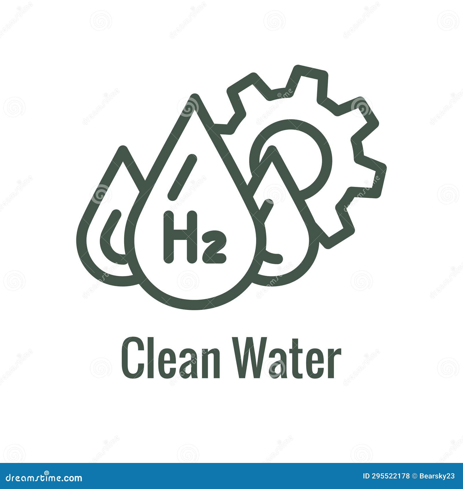 Hydrogen Production And H2 Usage For Green Energy Outline Collection ...