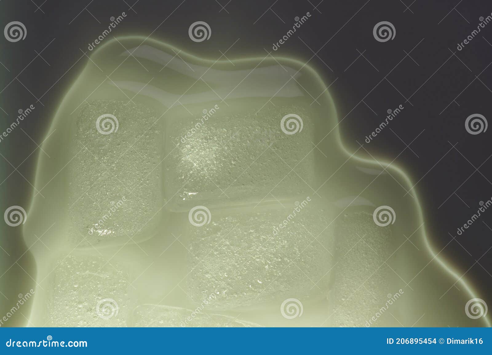 Clean ice cubes melting stock photo. Image of clean - 206895454