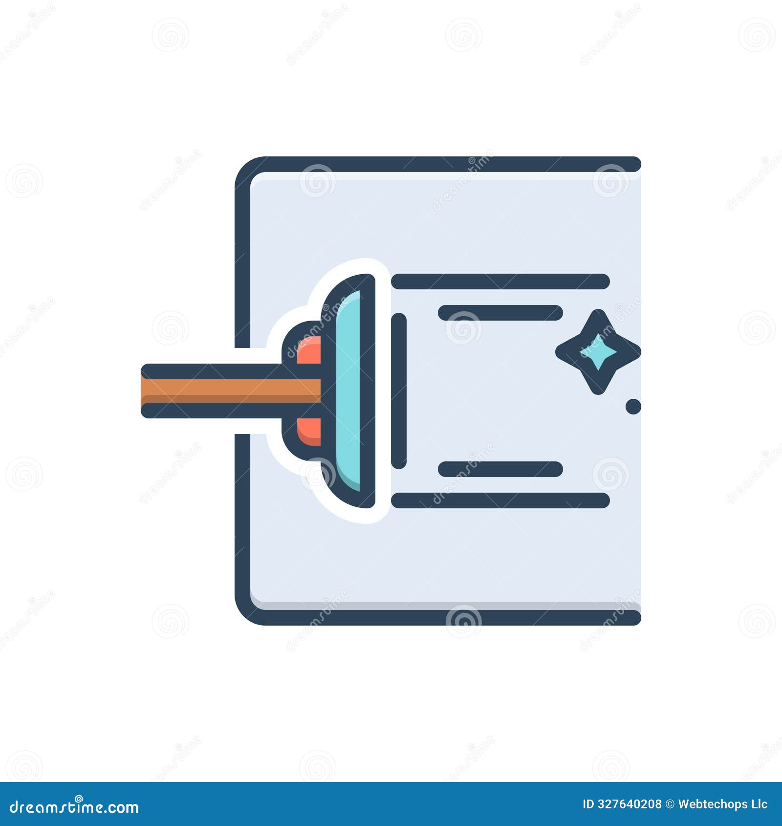 Color Illustration Icon for Clean, Cleanliness and Glare Stock Vector ...