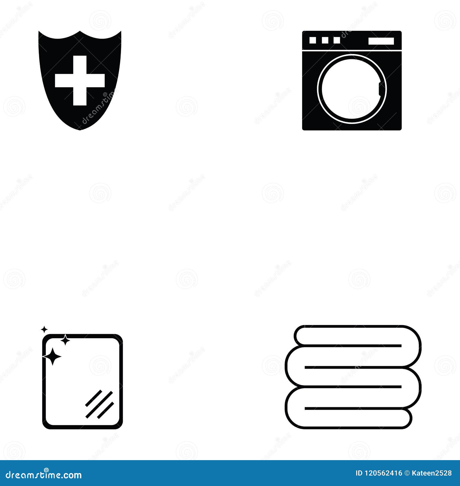 Clean icon set stock vector. Illustration of cleaning - 120562416