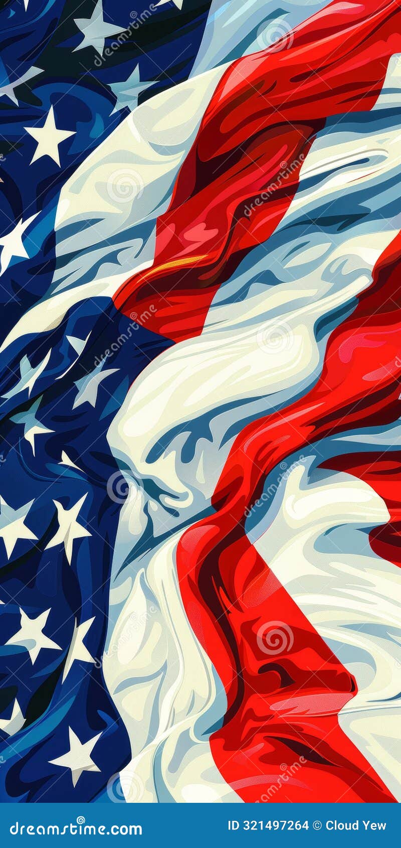 Clean Illustration of a Folded American Flag. Stock Illustration ...
