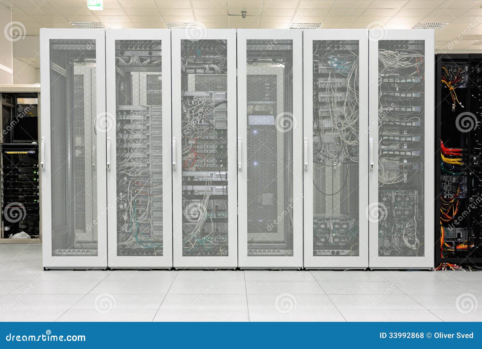 Clean Industrial Interior of a Server Room Stock Photo - Image of ...