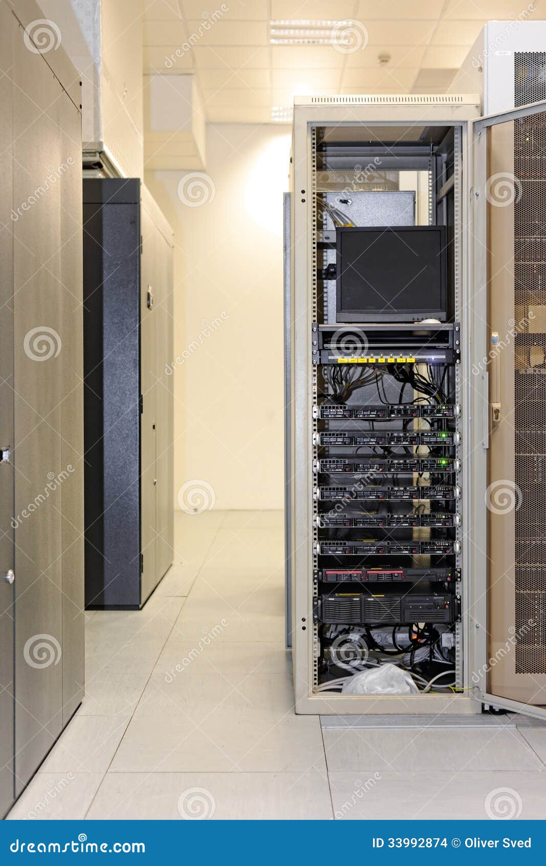 Clean Industrial Interior of a Server Room Stock Photo - Image of ...