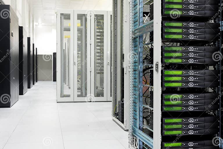 Clean Industrial Interior of a Server Room Stock Photo - Image of ...