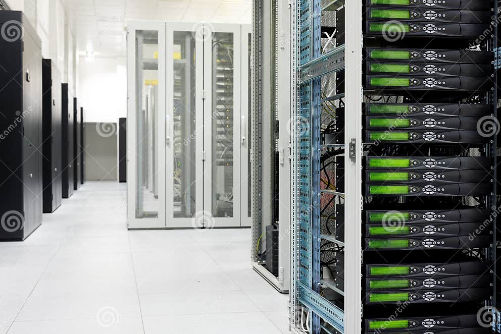 Clean Industrial Interior of a Server Room Stock Photo - Image of ...