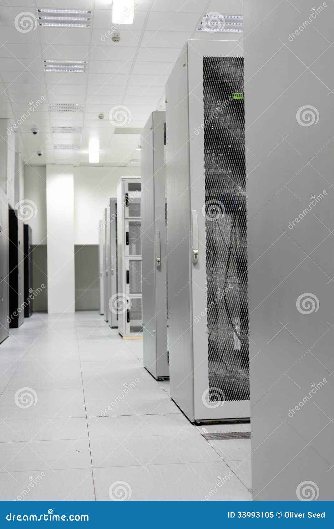 Clean Industrial Interior of a Server Room Stock Image - Image of room ...