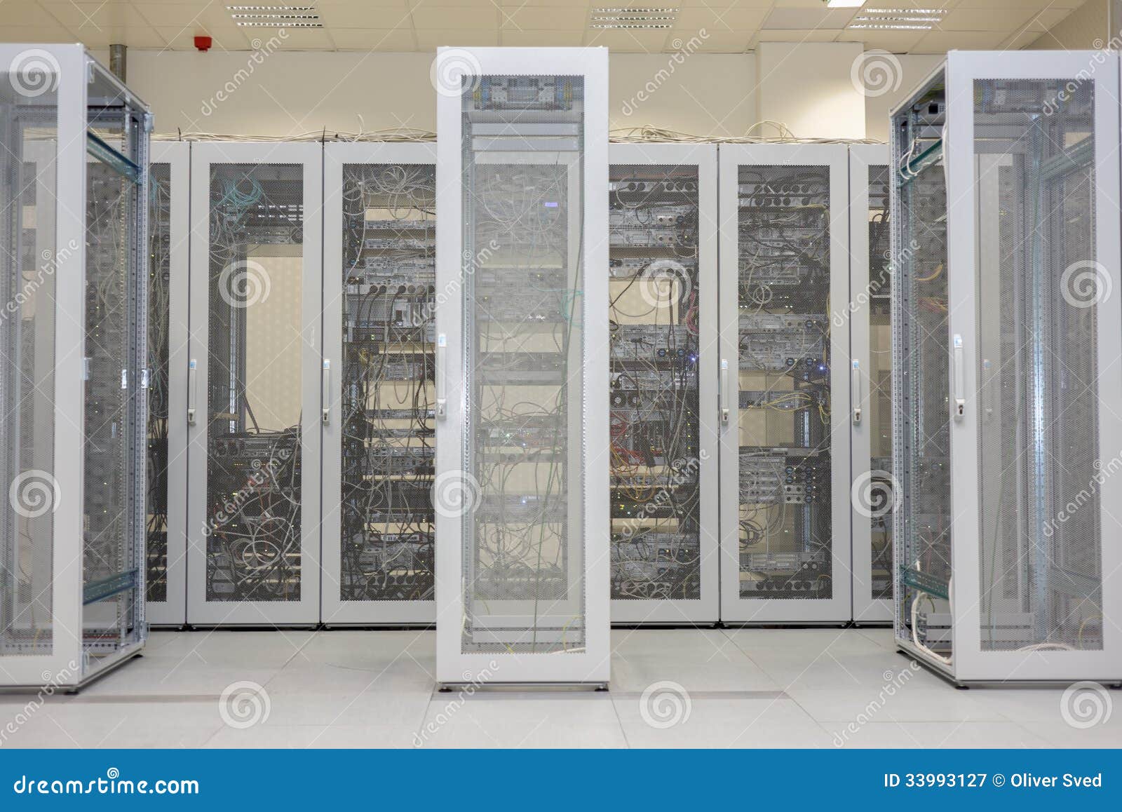 Clean Industrial Interior of a Server Room Stock Image - Image of ...