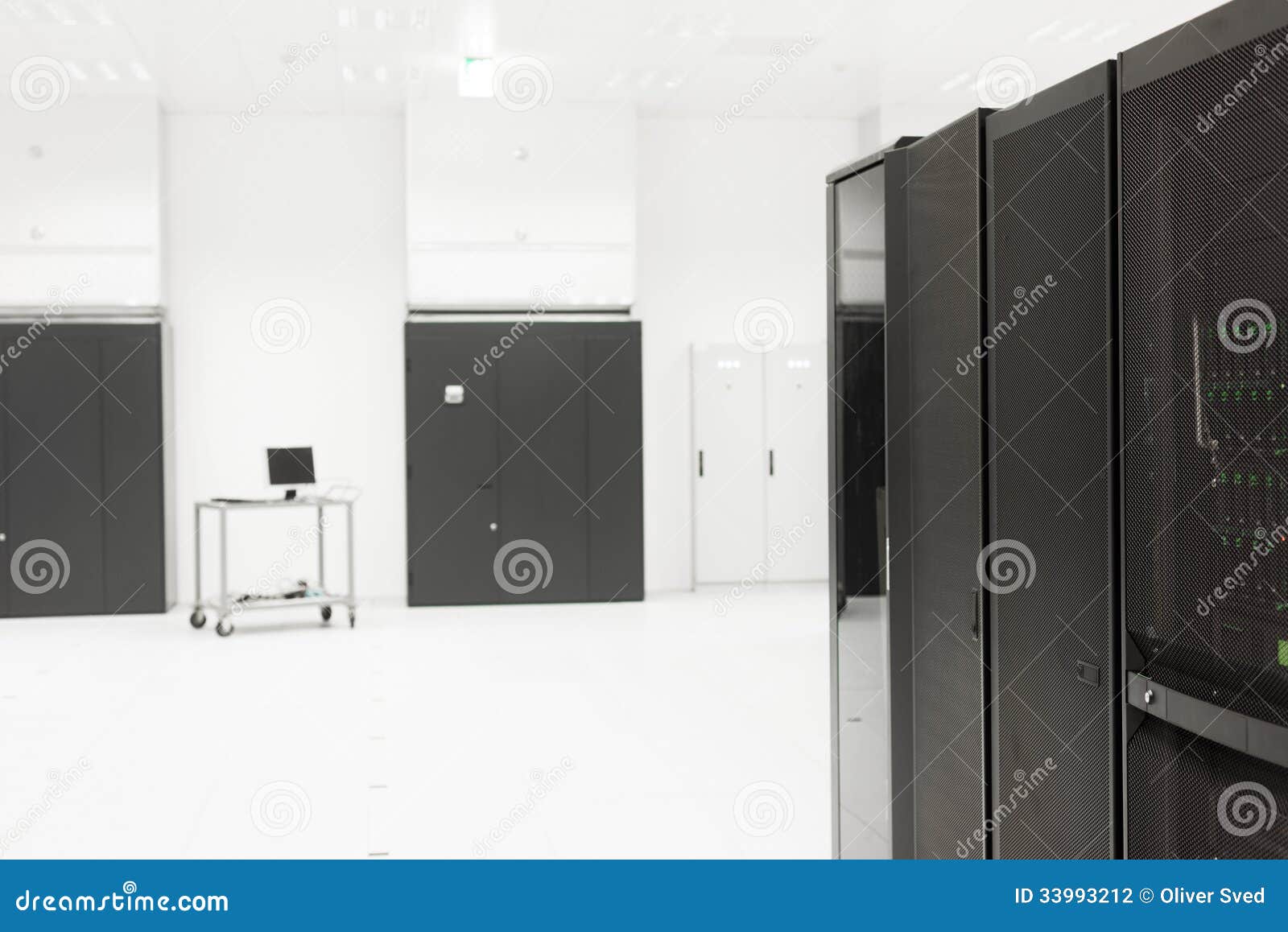 Clean Industrial Interior of a Server Room Stock Photo - Image of rack ...