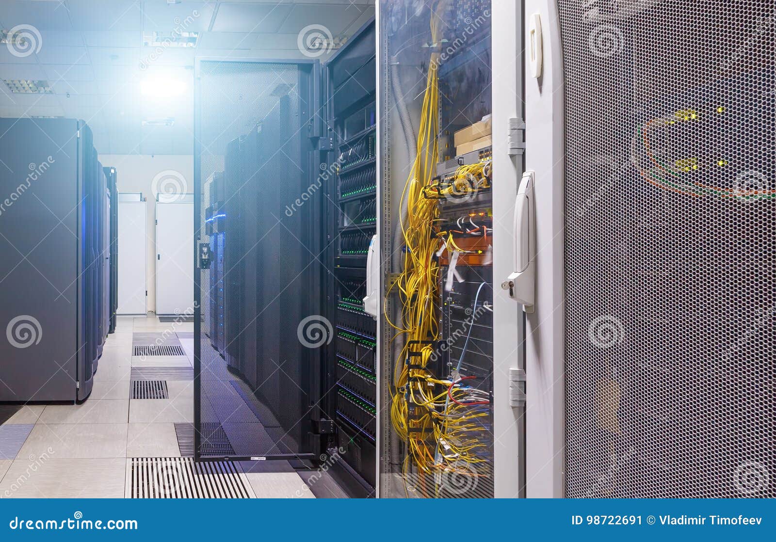 Clean Industrial Interior of Server Room with Servers Stock Image ...