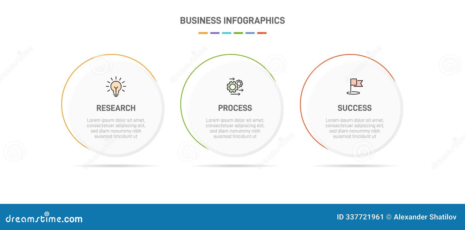 3 Clean Infographic Design Shaped Elements Template, Symbolizing the ...