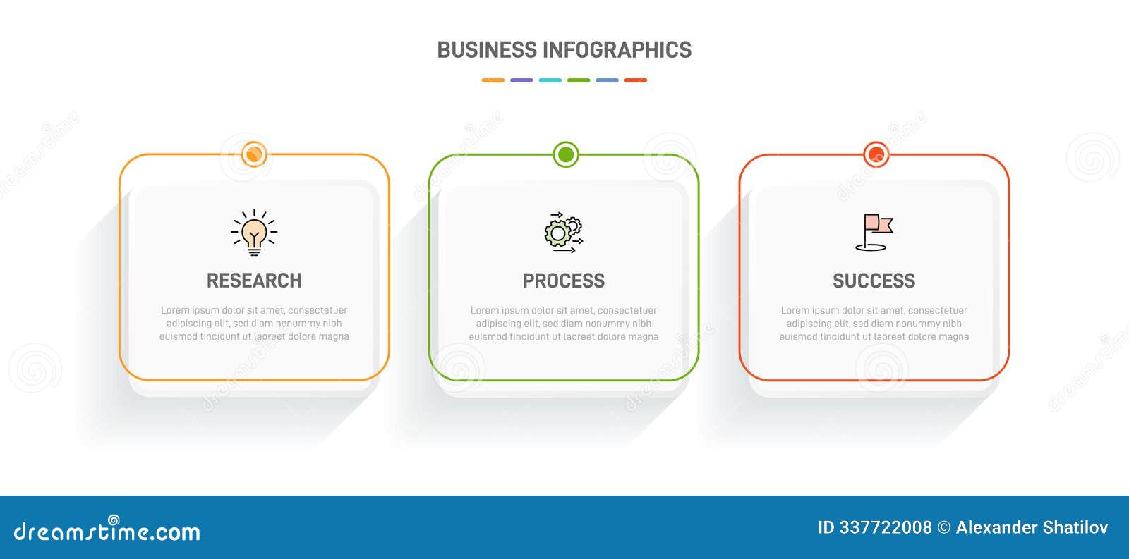 3 Clean Infographic Design Shaped Elements Template, Symbolizing the ...