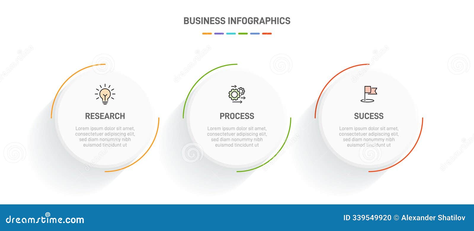 3 Clean Infographic Design Shaped Elements Template, Symbolizing the ...
