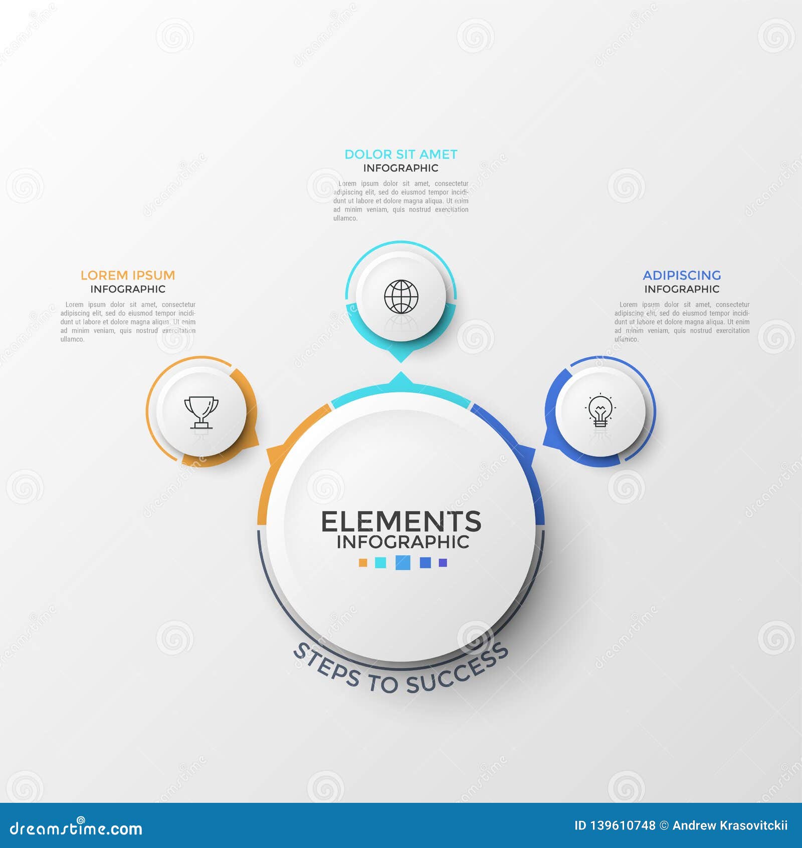 Clean Infographic Design Template Stock Vector - Illustration of ...