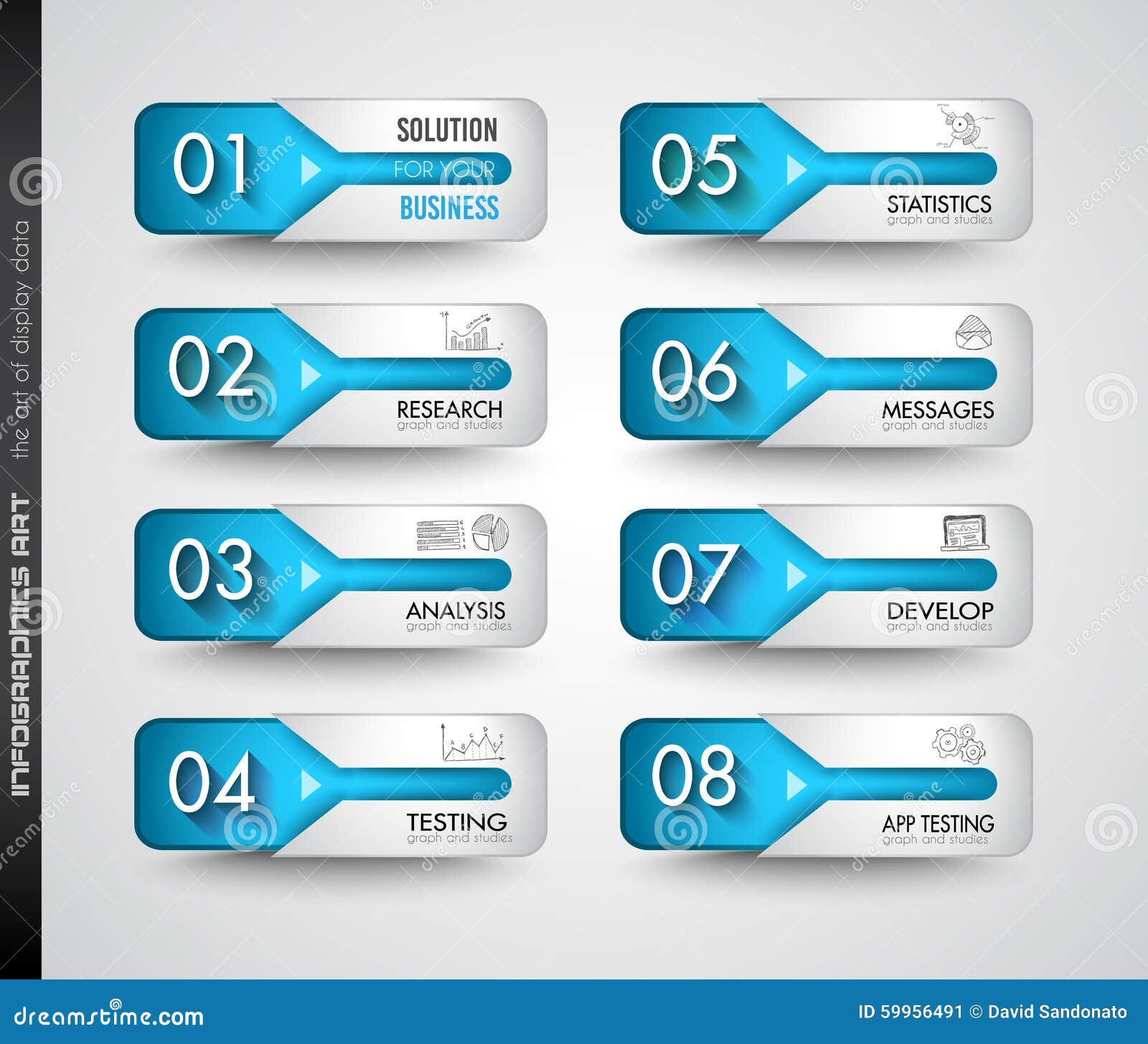 Clean Data Visualization Infographics Graphs, Bars And Timelines ...