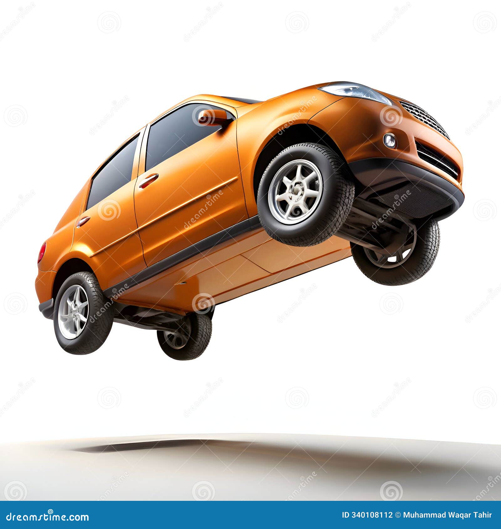 Clean Jumping Car Photo White Background Stock Illustration ...