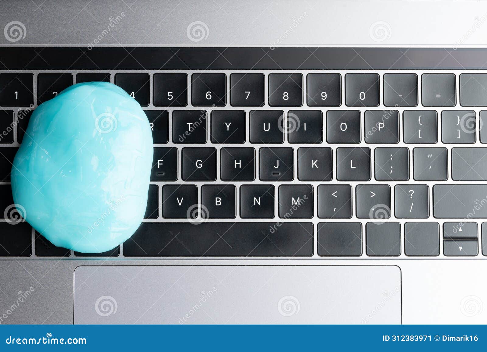 Clean Keyboard with Blue Compound Gel Stock Image - Image of keyboard ...
