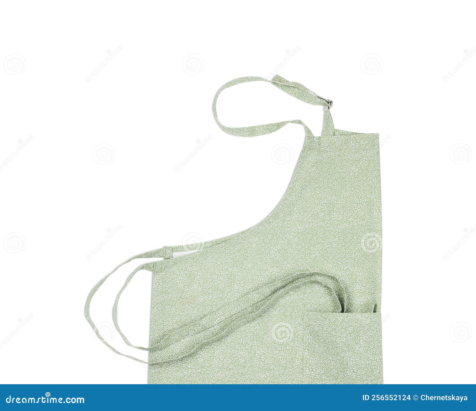Clean Kitchen Apron with Pattern Isolated on White Stock Photo - Image ...
