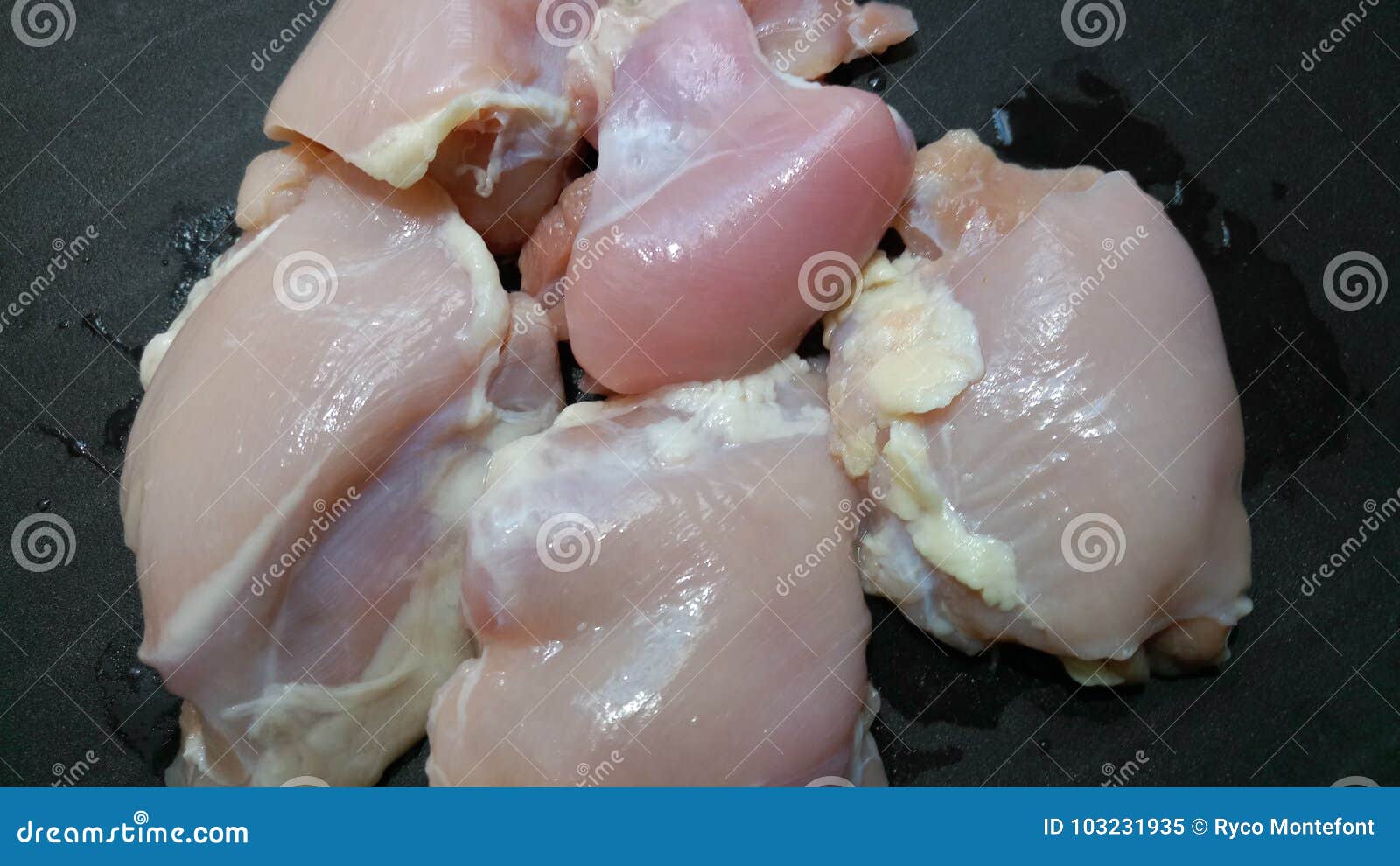 Raw Chunks of Chicken Breasts Raw Stock Image - Image of chunks ...