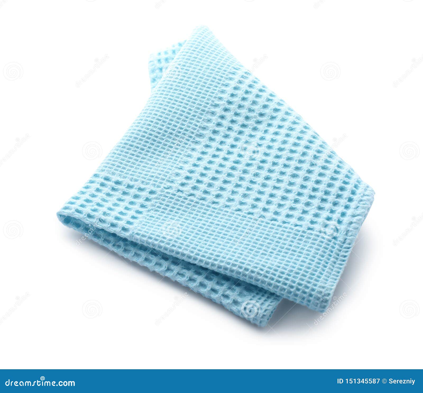 Clean Kitchen Towel on White Background Stock Image - Image of folded ...