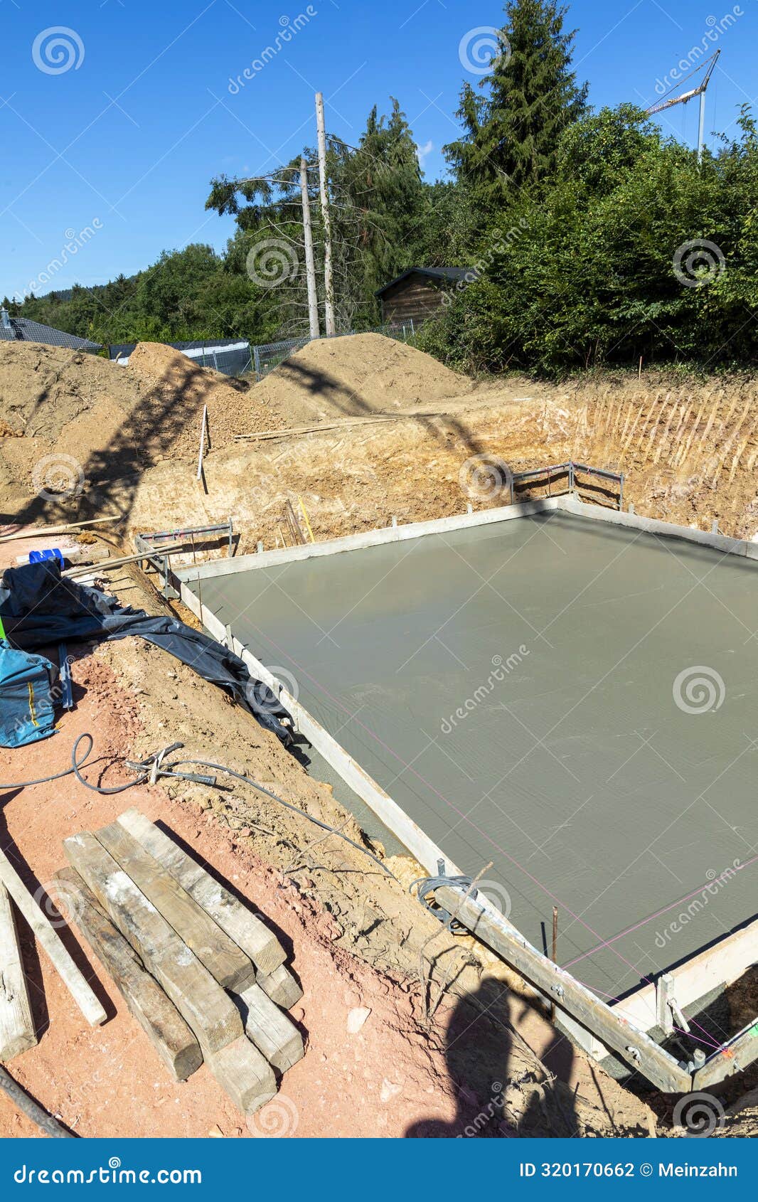 Clean layer of concrete stock photo. Image of builder - 320170662