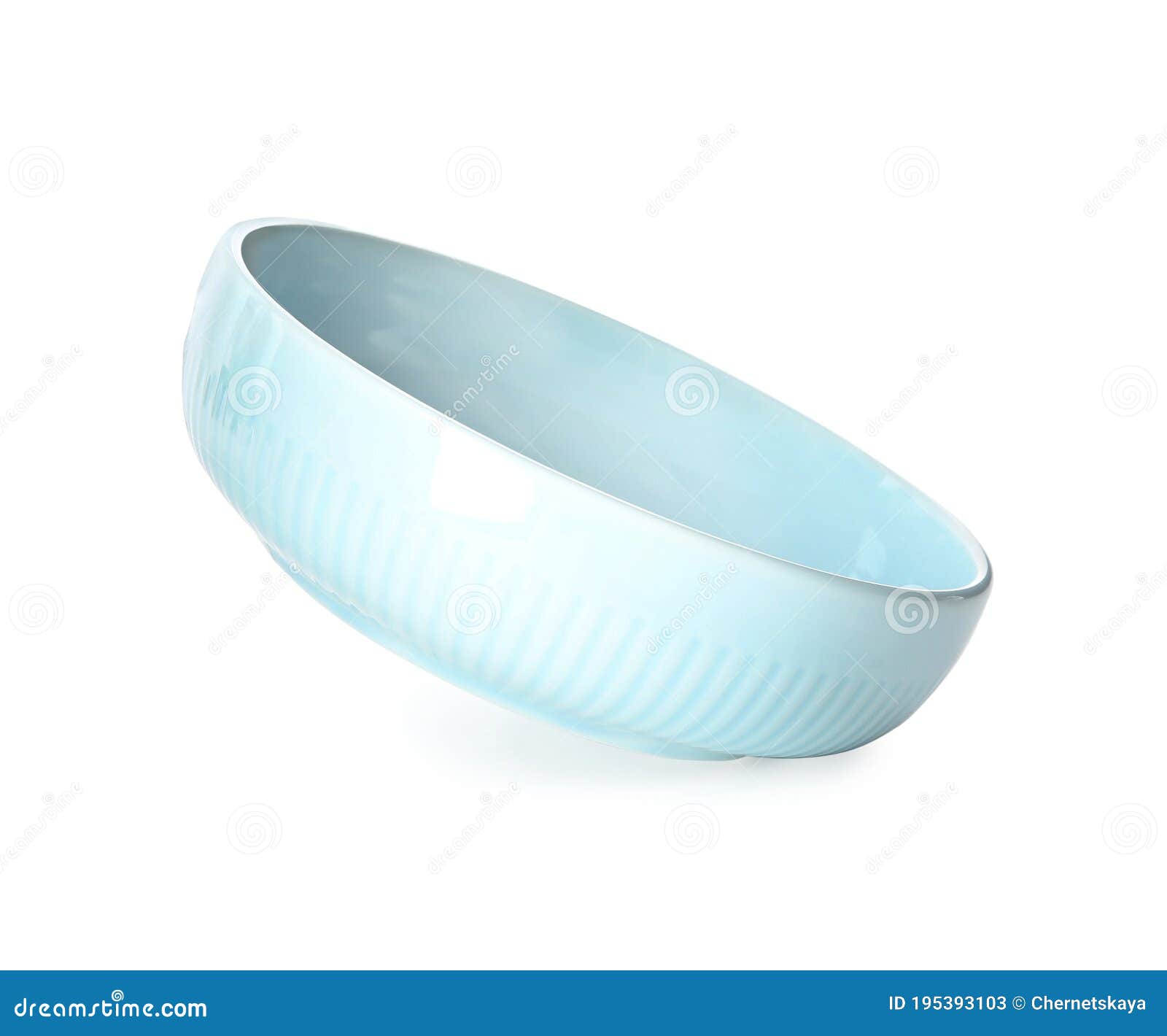 Clean Light Blue Bowl Isolated Stock Image - Image of household, cafe ...