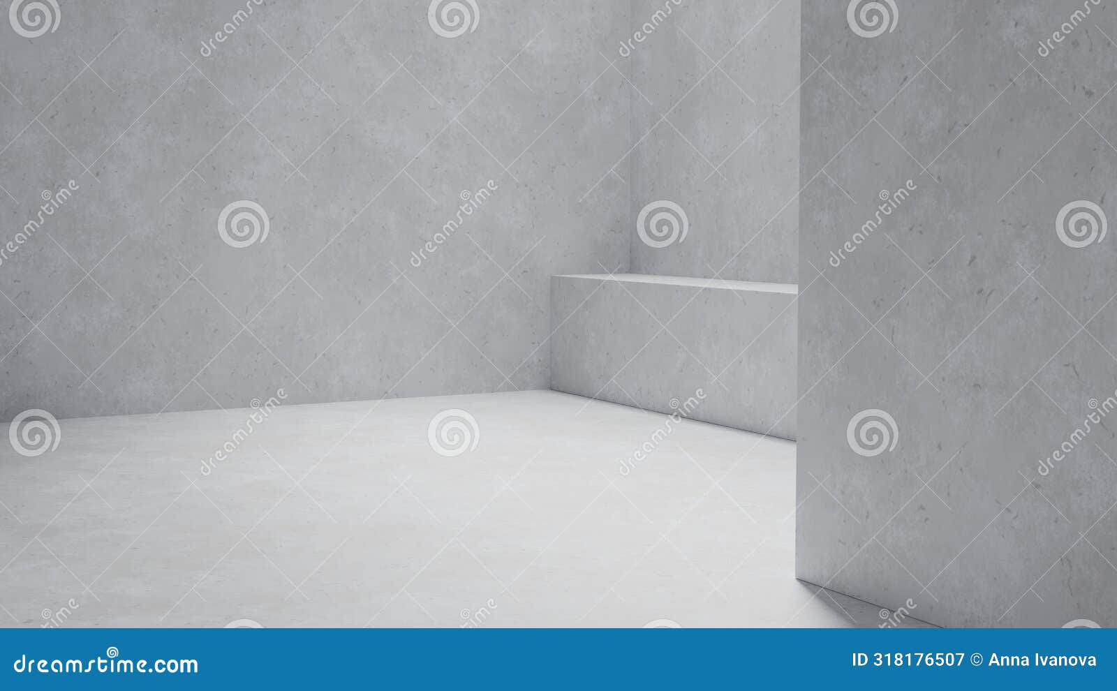 Clean Lines and Angles of Concrete Walls Forming an Architecturally ...