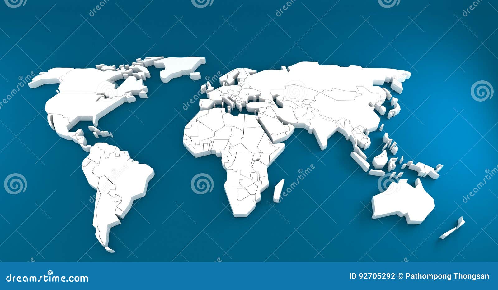 Clean map world. stock illustration. Illustration of cartography - 92705292