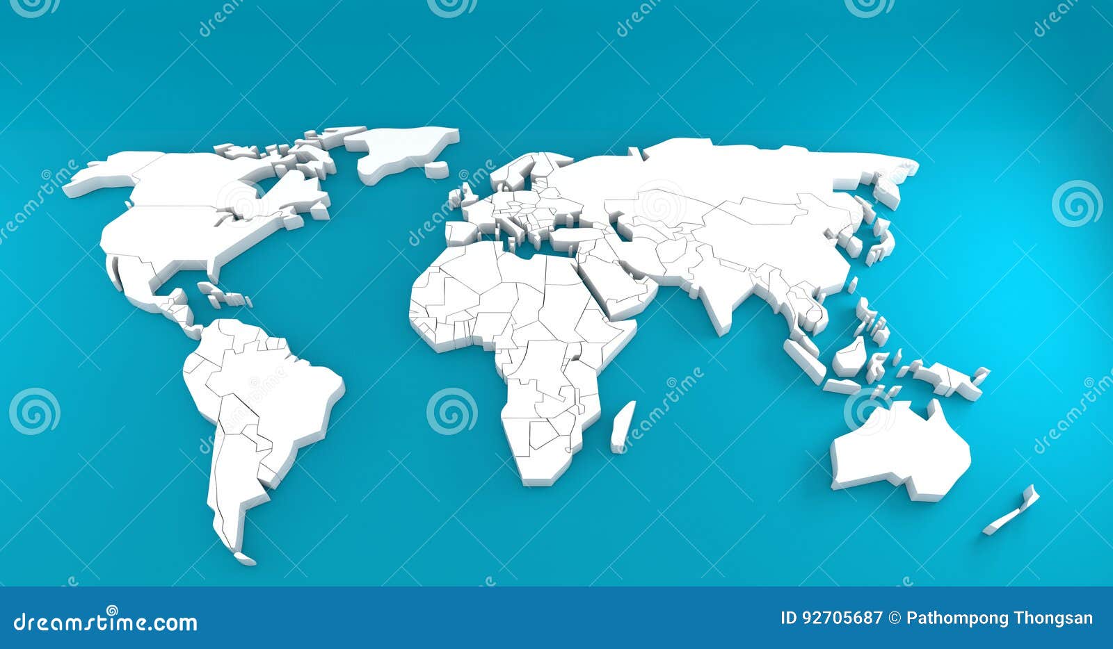 Clean map world. stock illustration. Illustration of australia - 92705687
