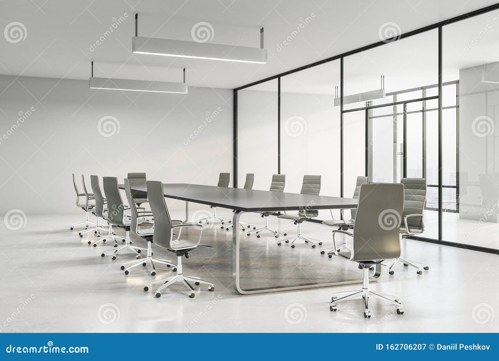 Clean meeting room stock illustration. Illustration of lamp - 162706207