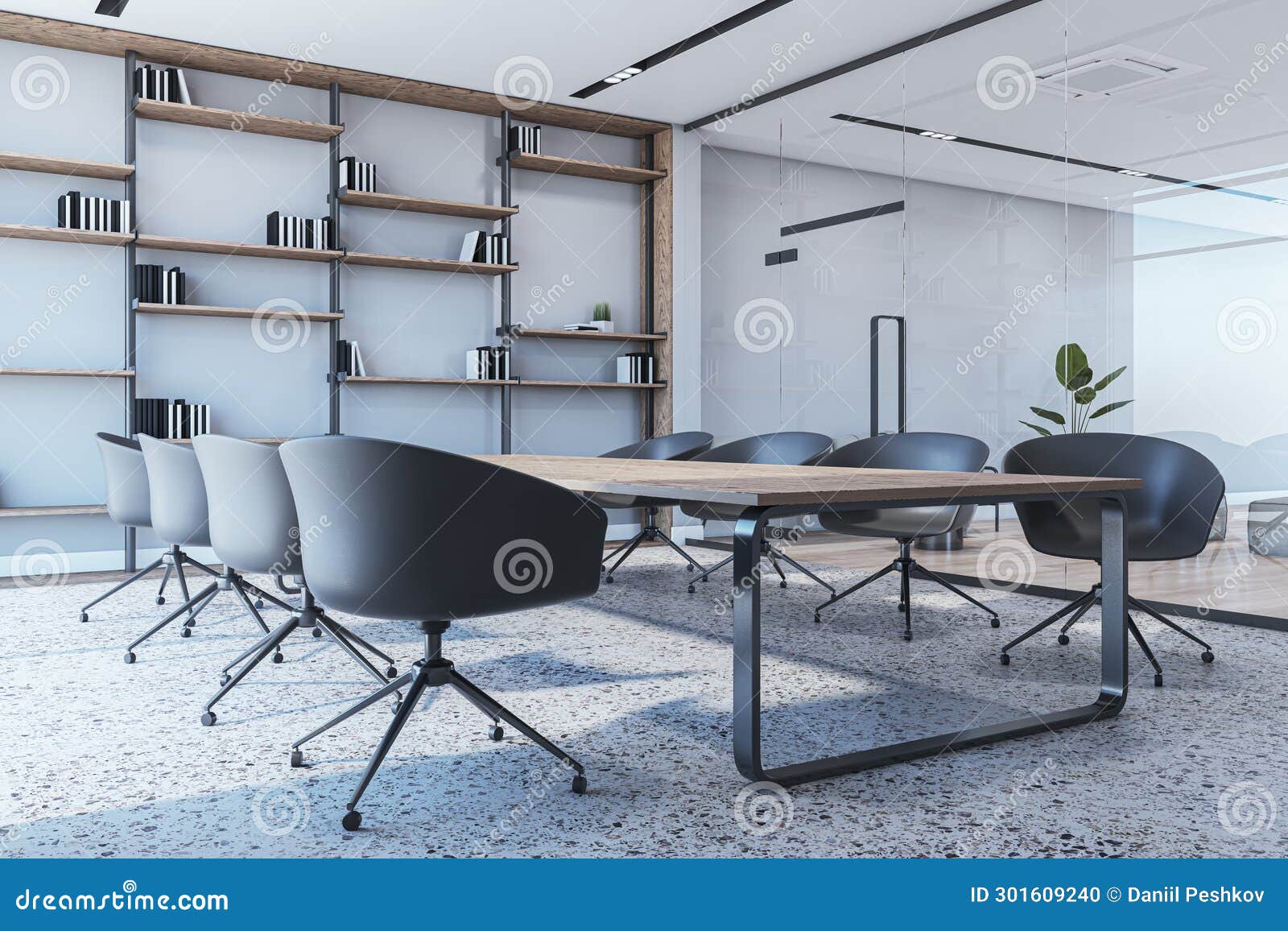 Clean Meeting Room Interior with Waiting Area. Stock Illustration ...